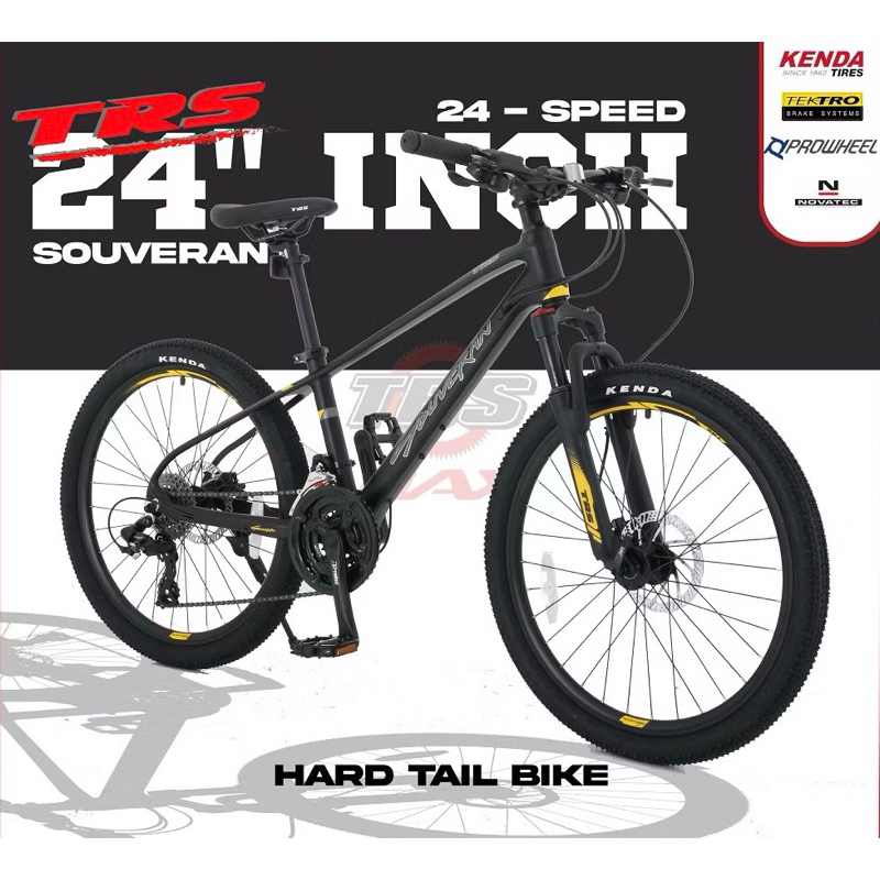 TRS SOUVERAN 24" Alloy Hardtail Mountain Bike / SHIMANO 24 Speed MTB ...