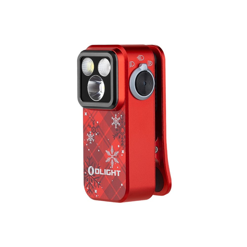 Olight Oclip Pro Clip on Flashlight with Floodlight Spotlight and Red ...