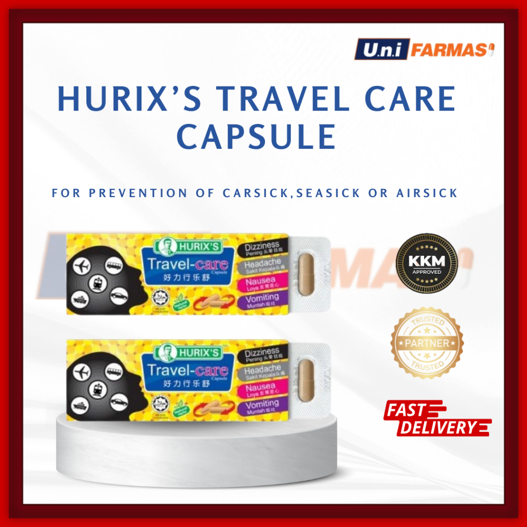 HURIX'S TRAVEL CARE 6 CAPSULES/PACK | Shopee Malaysia