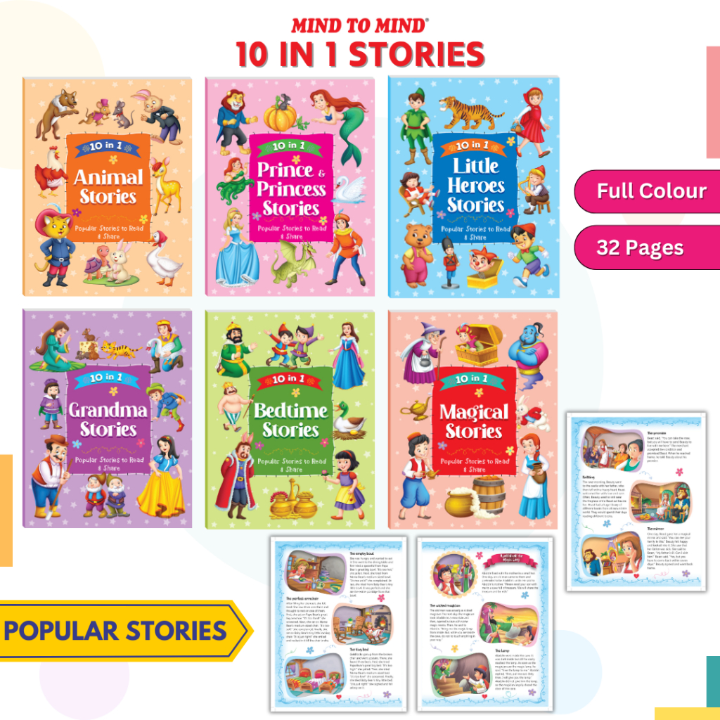 10 in 1 Popular Stories to Read & Share Full Colour Story Book | Shopee ...