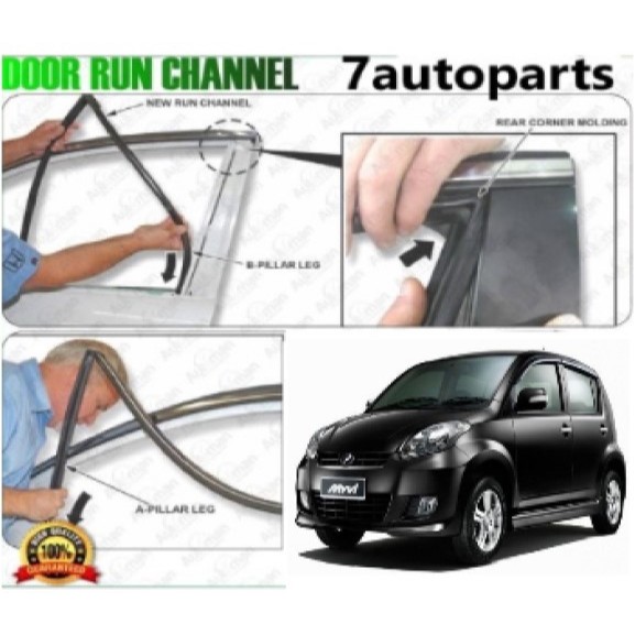 Original Spec Myvi First Model 2005-2010y door Glass Run channel Getah ...