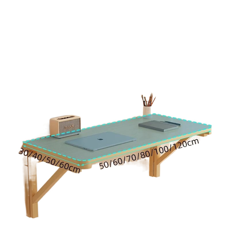 Folding Table Bedroom Wall Bedside Table Solid Wood Wall-Mounted Dining ...