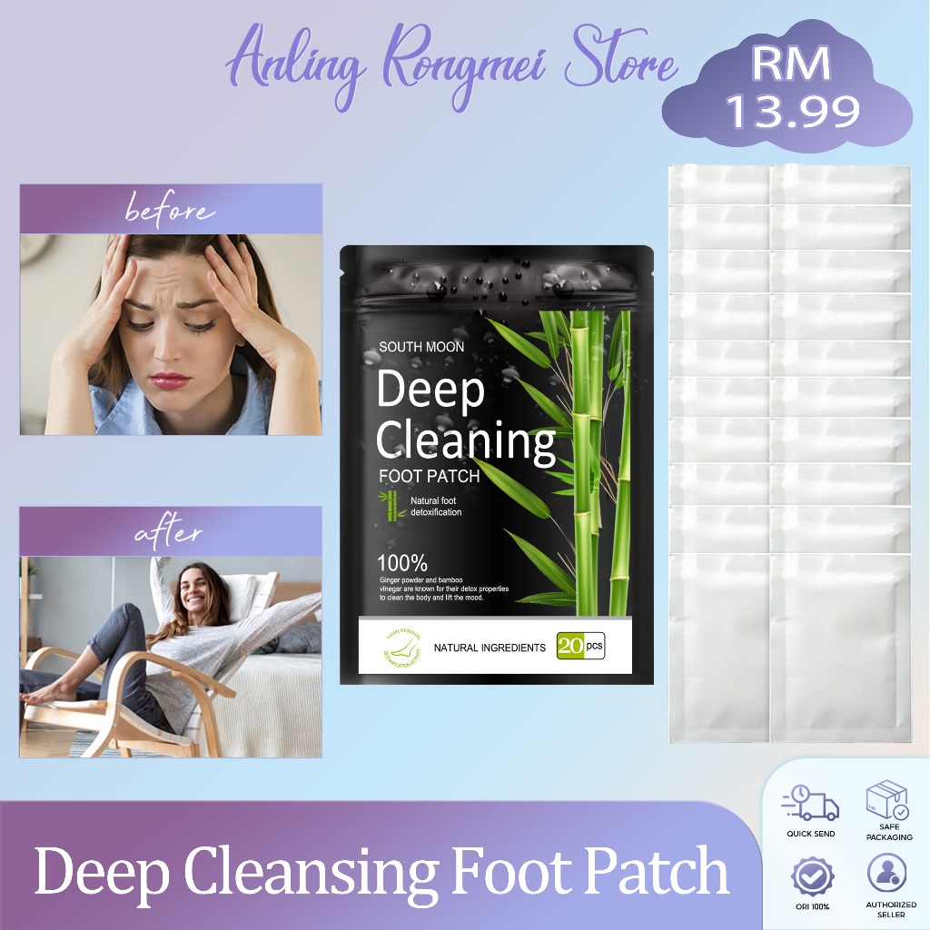 【🔥MALAYSIA READY STOCK】Foot Pads 20Pcs Deep Cleansing Foot Patch Stress Relief Improve Sleep ...