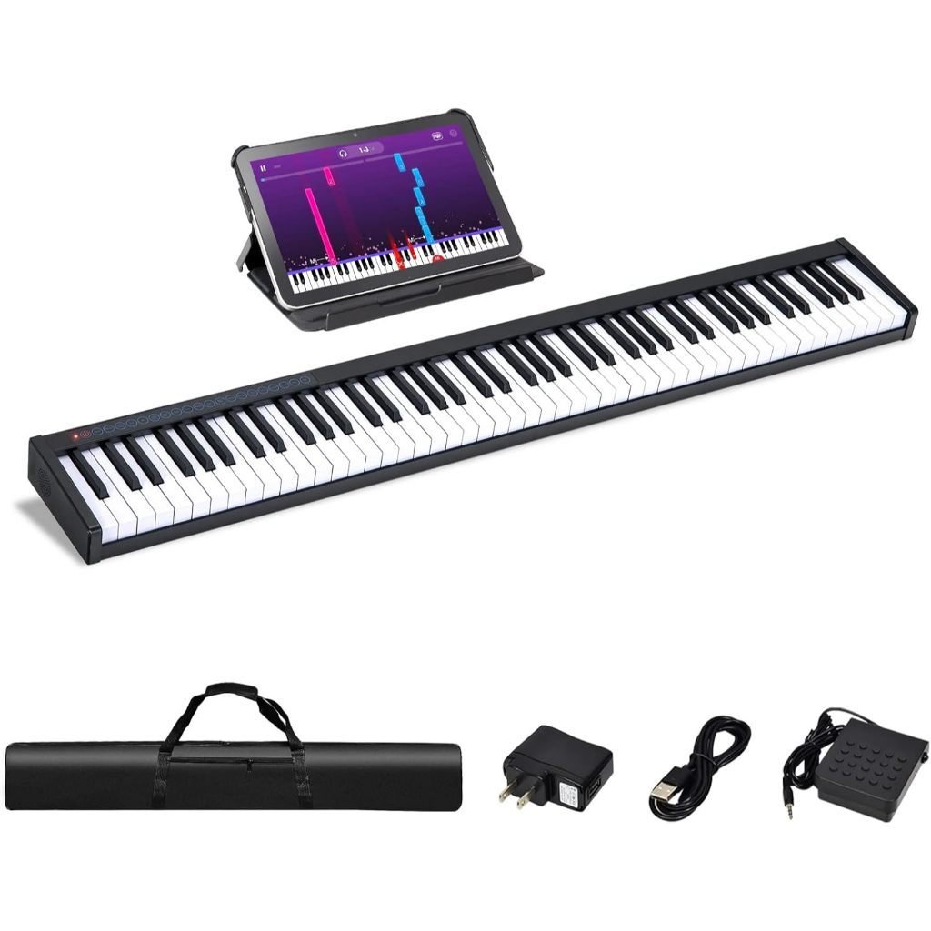 88-Key Portable Keyboard Piano, Electric Keyboard Digital Piano w/Full ...