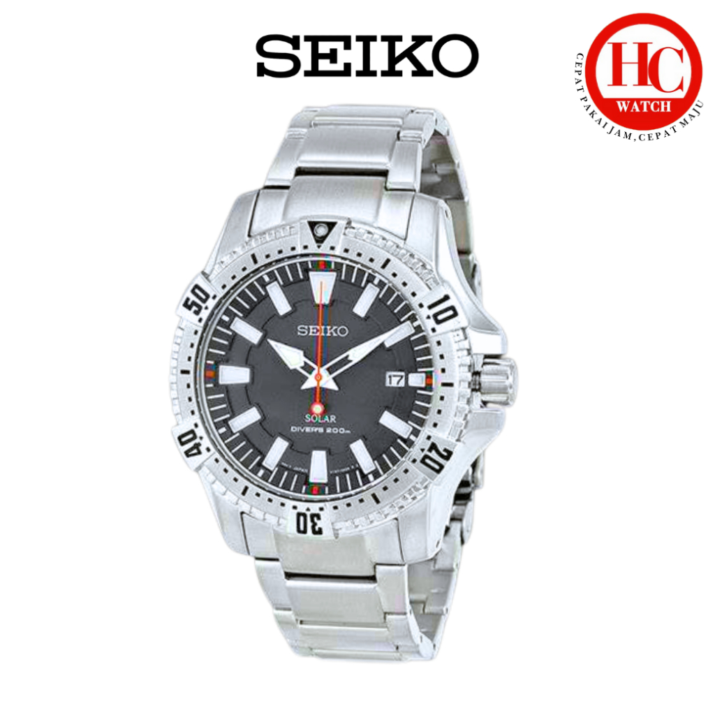 SEIKO SNE293P1 Solar Power Diver 200M 42mm Black Dial Bracelet Men ...