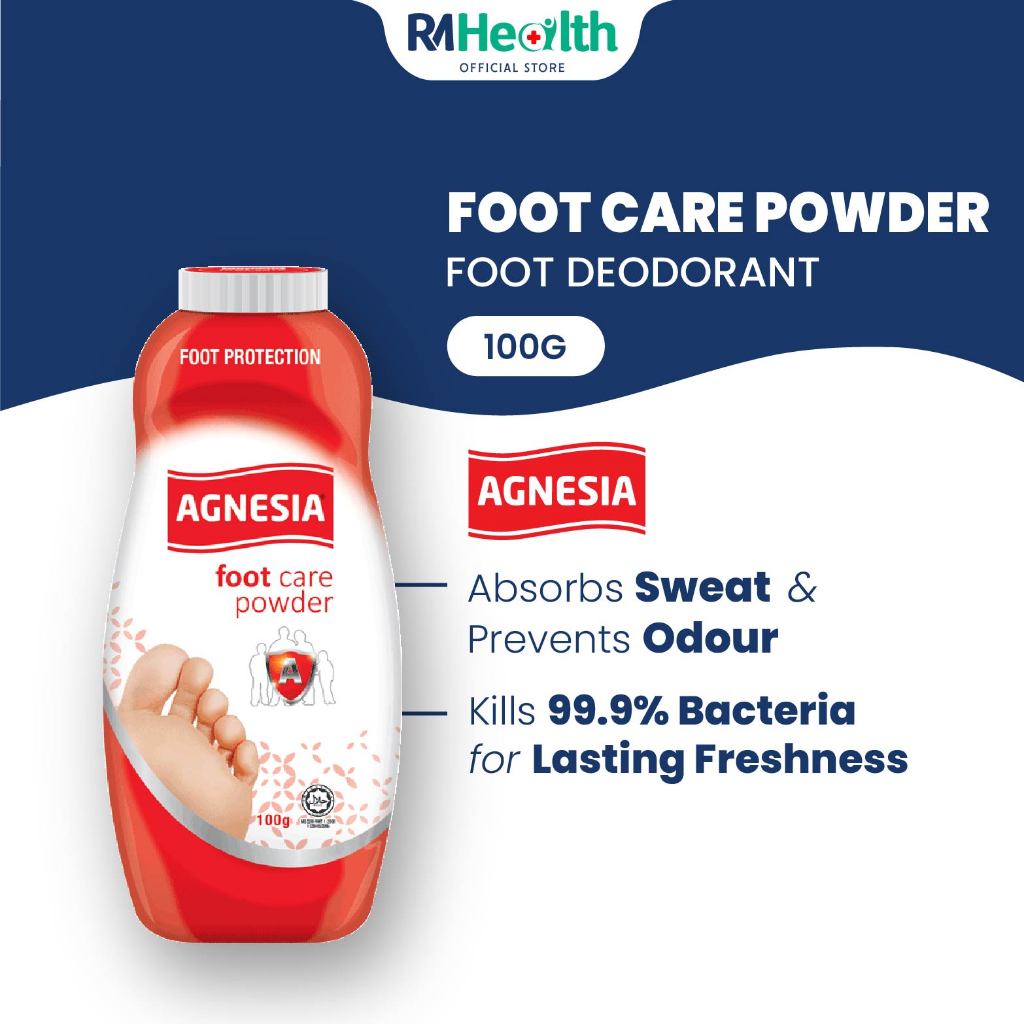 Agnesia Antibacterial Foot Care Powder 100g | Shopee Malaysia