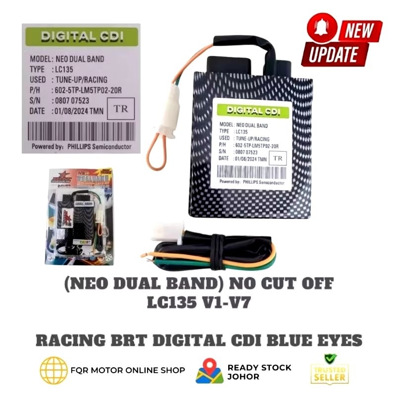 (NO CUT OFF) NEO DUAL BAND YAMAHA LC135 V1 V2 V3 V4 V5 V6 V7 LC 135 BRT BLUE EYES RACING CDI ...