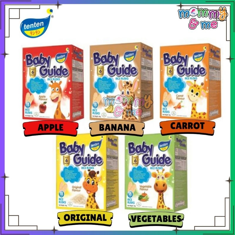 [TENTEN] Tenten Baby Guide Rice Rusk 36g (6 months+) | Ten Ten | Biskut ...