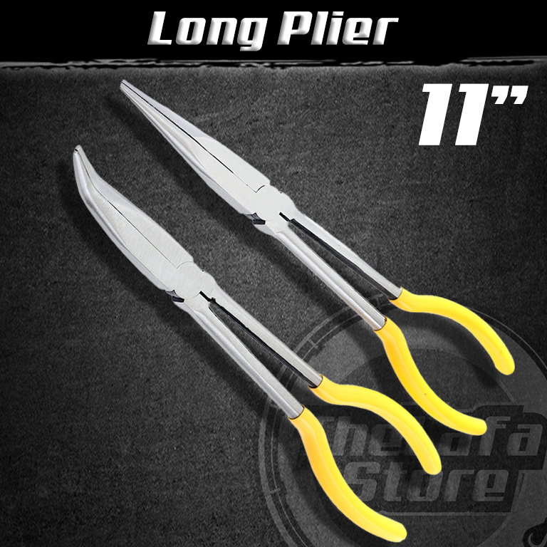 Long Plier 11" Inch 280mm Straight 90,45 degree Long Nose Bent Tip Playar Muncung Tirus Heavy ...