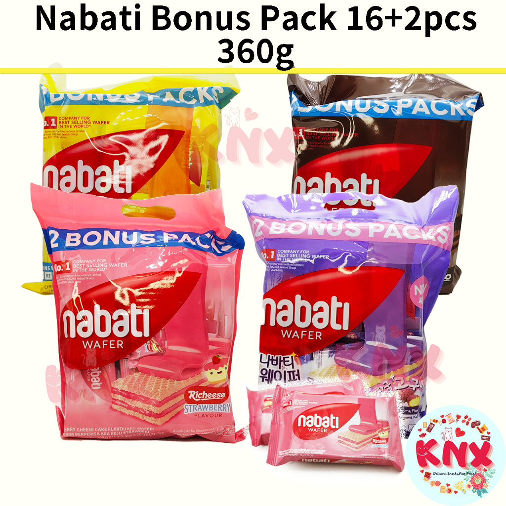 Nabati Wafer 360g Bonus Pack 20g x 16+2pcs | Shopee Malaysia