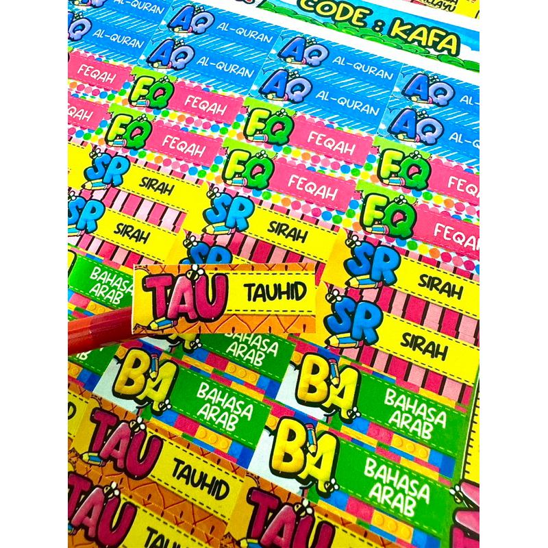 70pcs Sticker Mix Subjek Sekolah Sticker Mata Pelajaran | Shopee Malaysia