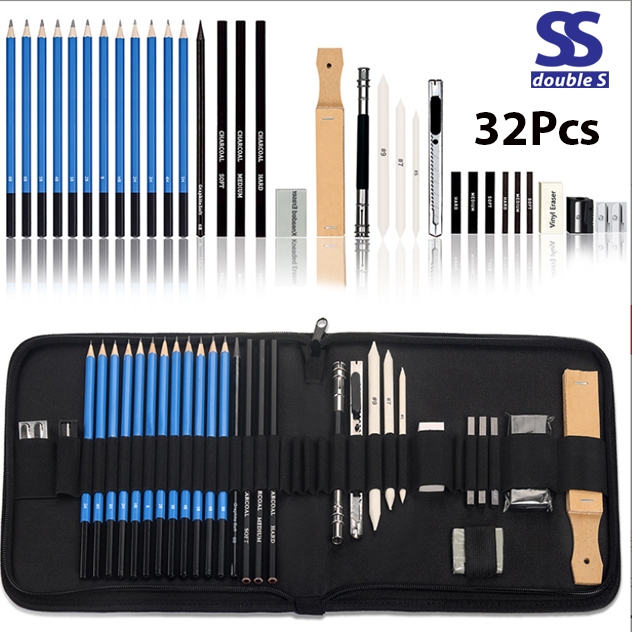 32Pcs Sketching Pencil/Drawing Set/Charcoal Pencil Graphite For Artist ...