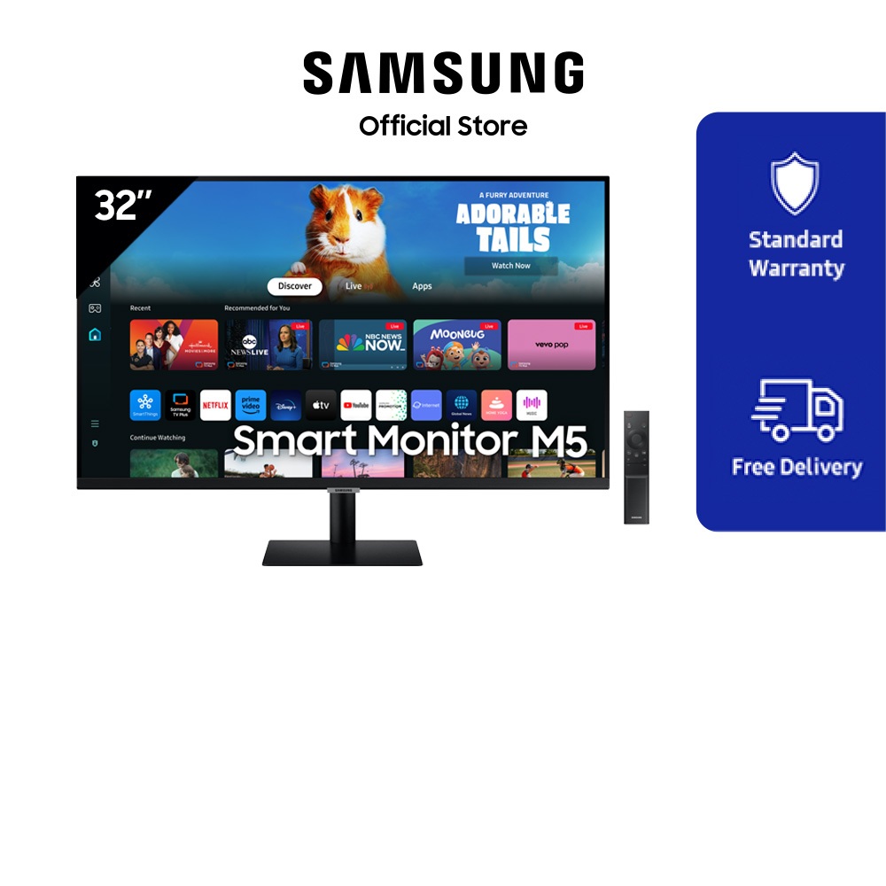Samsung 32" M5 FHD Smart Monitor | Eye Saver| PC Experience with ...