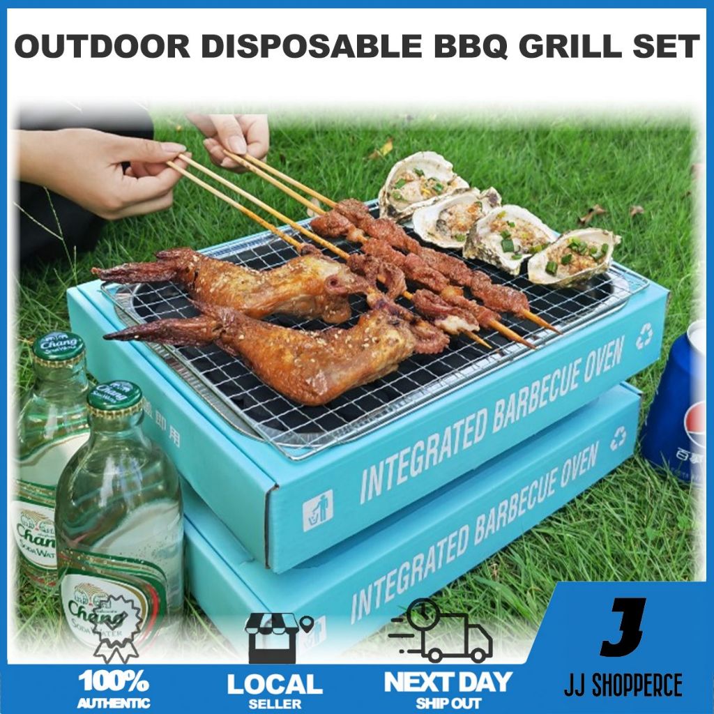 [MY] Disposable Grill Set Portable BBQ Grill / Buffet Foil Tray ...
