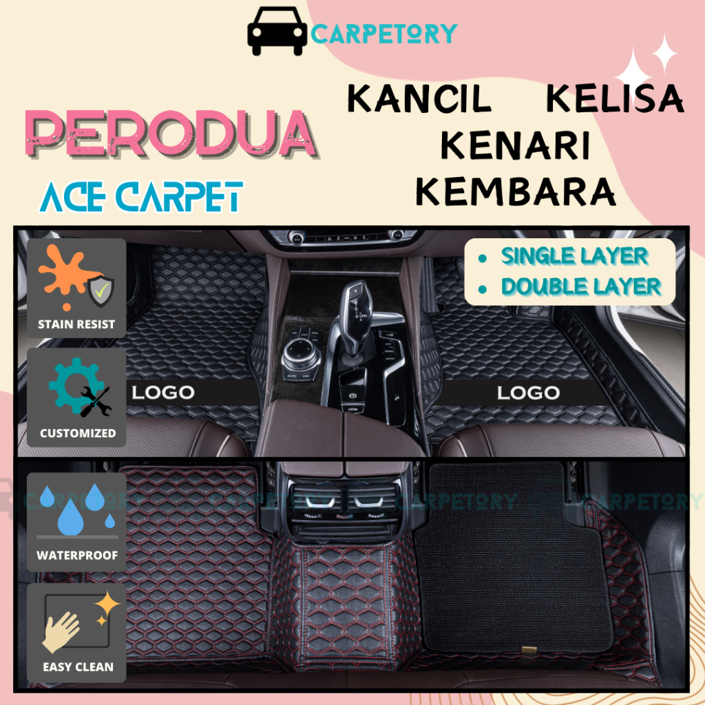 PERODUA Kancil Kembara Kenari Kelisa Car Carpet Carmat Interior Boot ...
