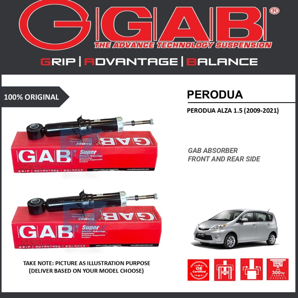 ORI GAB FRONT / REAR ABSORBER - PERODUA ALZA 1.5 (2009-2021) | Shopee ...