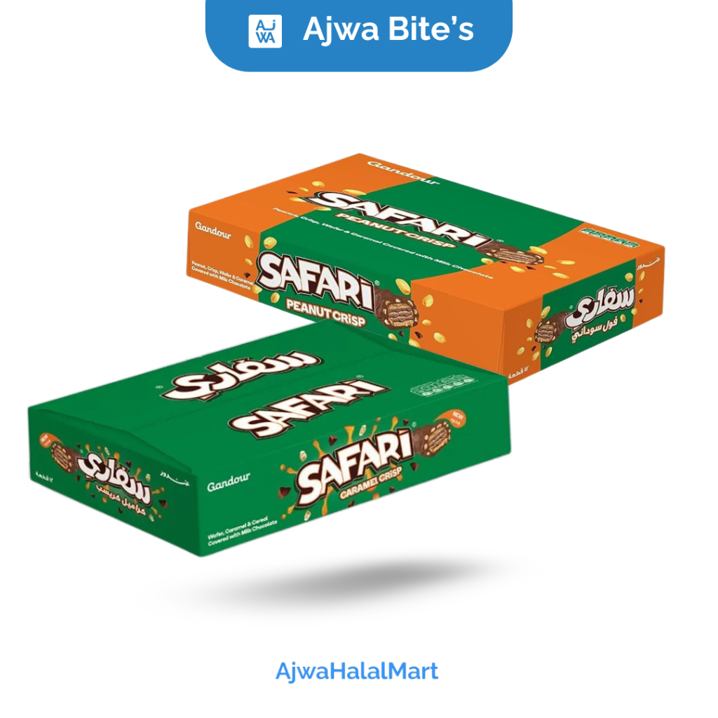 SAFARI CARAMEL/PEANUT CRUNCH CHOCOLATE 32G - 1 BOX (PACK OF 12 ...