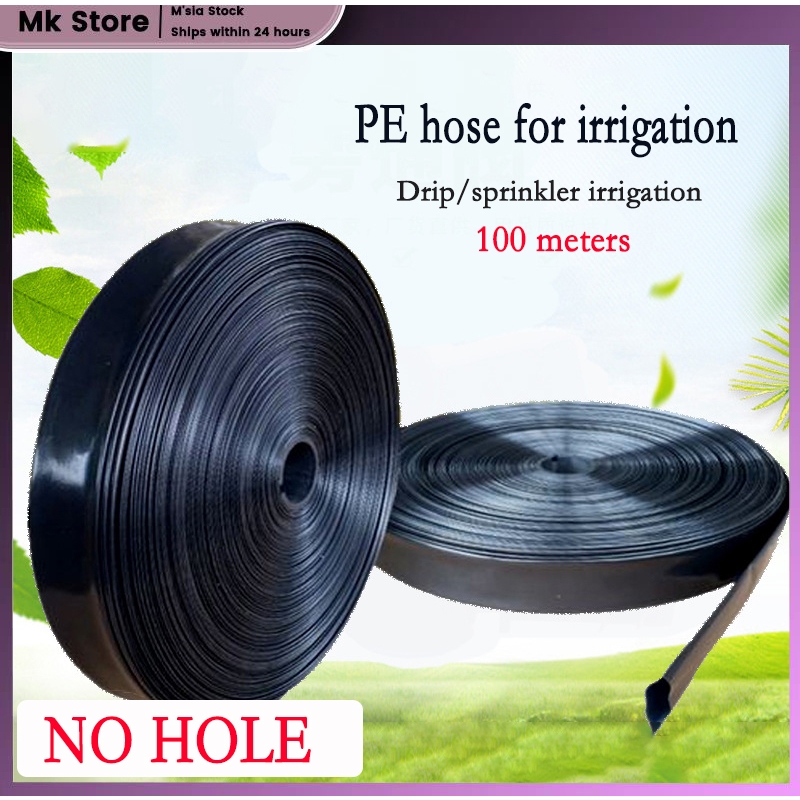 [Local stock] (no hole)100M Garden PE Plastic FarmDrip lrrigation Hose ...
