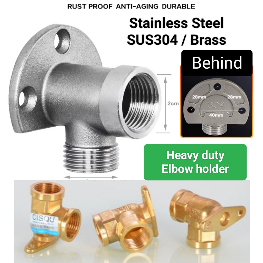 Elbow Holder Dn15 1/2inch install Bibtap Faucet Wall Plate Elbow ...