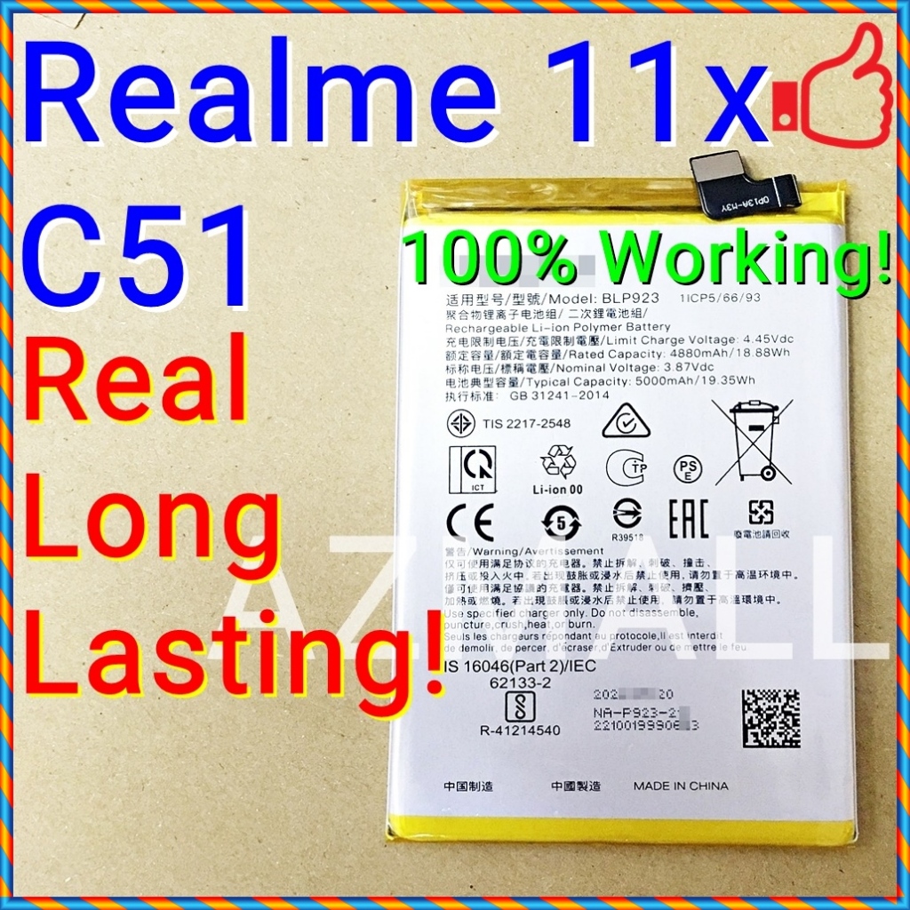 (Support 33W SUPERVOOC) NEW ORI Long Lasting Stable Battery BLP923 ...