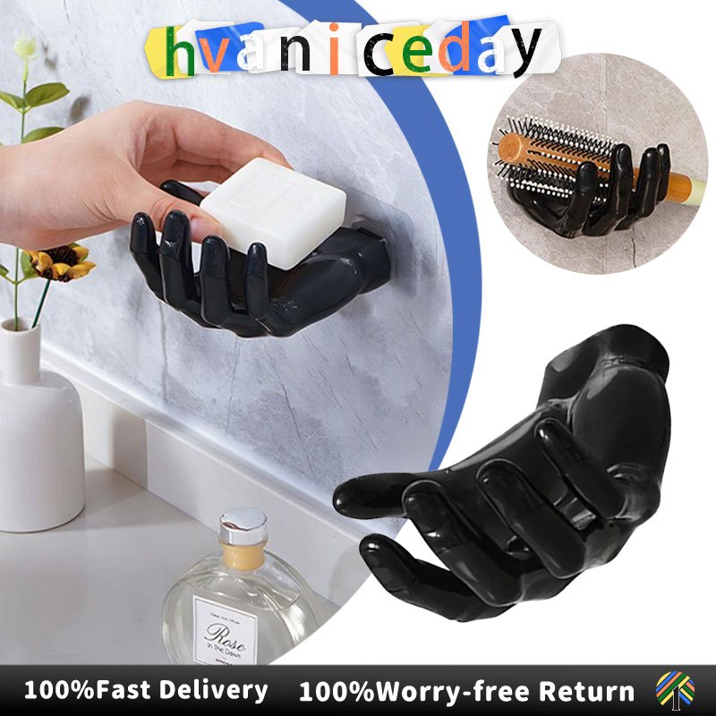 Hand Shape Holder Punch-free Keys Hook Resin Soap Wall Storage Wall ...
