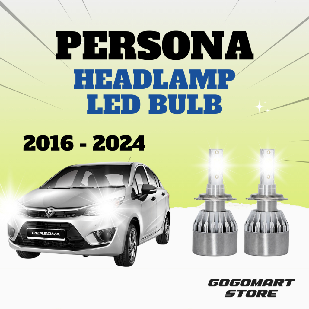 PROTON PERSONA 2016-2024 HEADLAMP LED BULB H7 Spotlight 6000K Headlamp ...