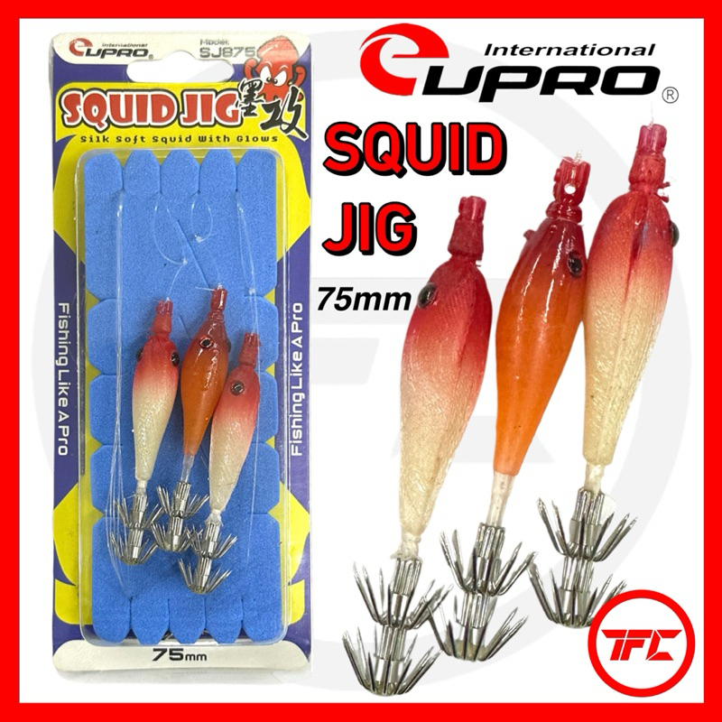 EUPRO SQUID JIG 75mm 3in1 Set Soft Squid With Glow Egi Eging Candat Sotong Ika | Shopee Malaysia