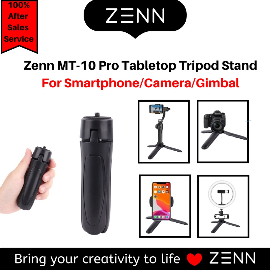 Zenn MT-10 Pro Mini Tripod Stand for Smartphone/ Gimbal/ Camera ...