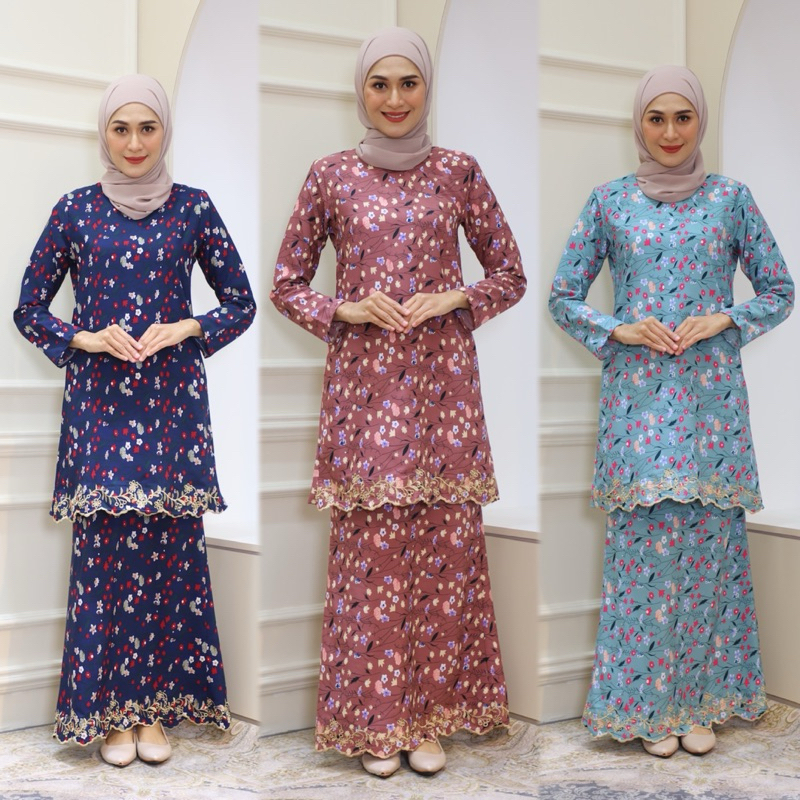 KURUNG RAYA MODEN MIX COTTON SULAM IRON LESS BAJU RAYA 2025 | Shopee ...