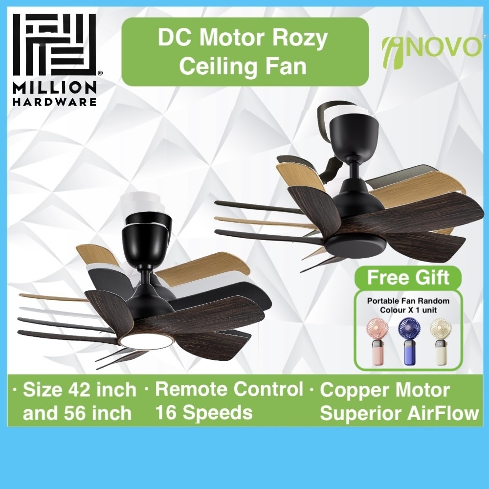 [FREE GIFT] Regair Inovo Rozy 30" Mini Ceiling Fan Led Light Remote Control Kipas Siling Mini ...