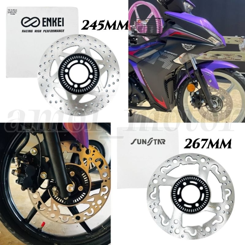 Y16ZR V2 FRONT DISC PLATE 245MM 267MM ABS DISC PIRING DISC DEPAN BRAKE ...