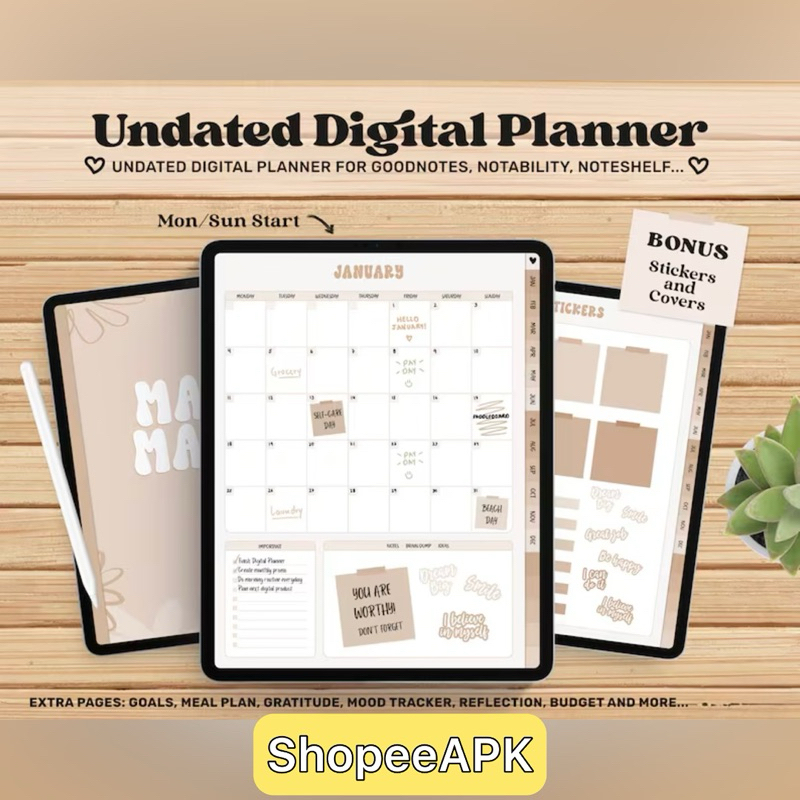 Productivity Digital Planner | ADHD-Friendly Weekly & Monthly Planner ...