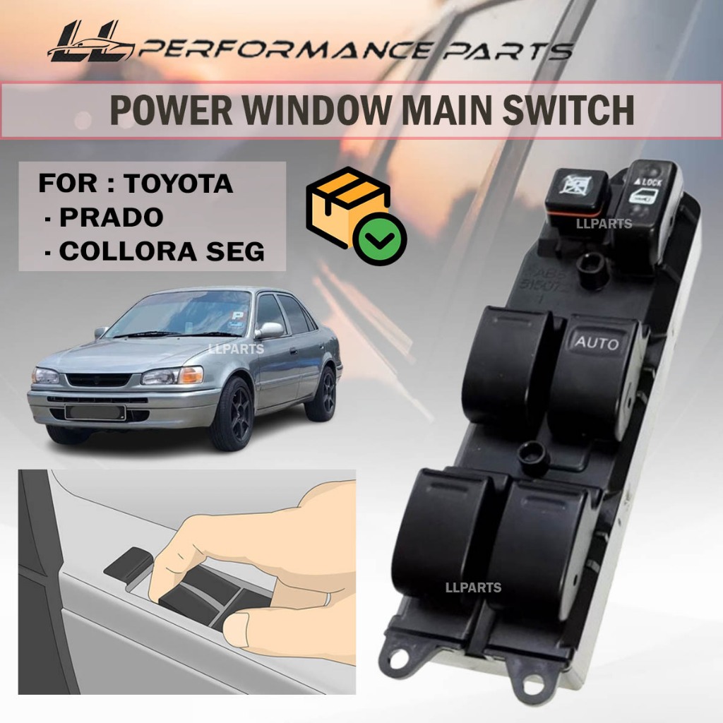 Toyota Collora SEG / Prado Power Window Main Switch Suis Tingkap Master ...