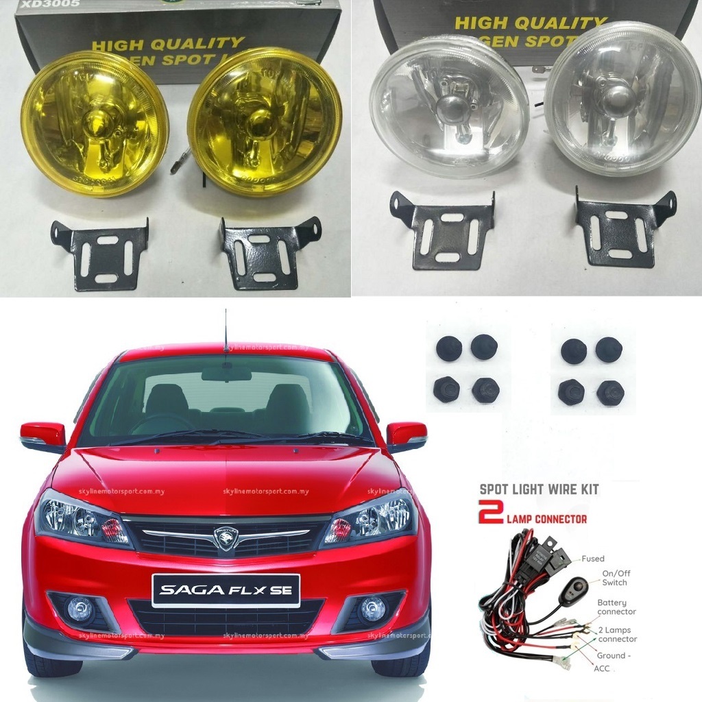 2Pcs Car Fog Light Sport Light Proton Saga BLM/FLX Foglamp Halogen 4 ...