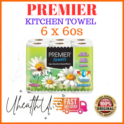 Premier Kitchen Towel 6 Roll x 60s | Shopee Malaysia