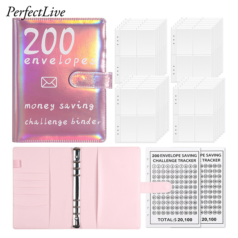 Perfect Money Saving Challenge Book 200 Envelope Stationery Binder ...