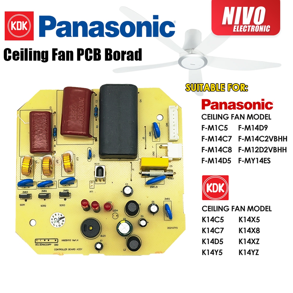 KDK / PANASONIC Ceiling Fan Pcb Board ORIGINAL for Bayu Fan M14C5/14C7 ...