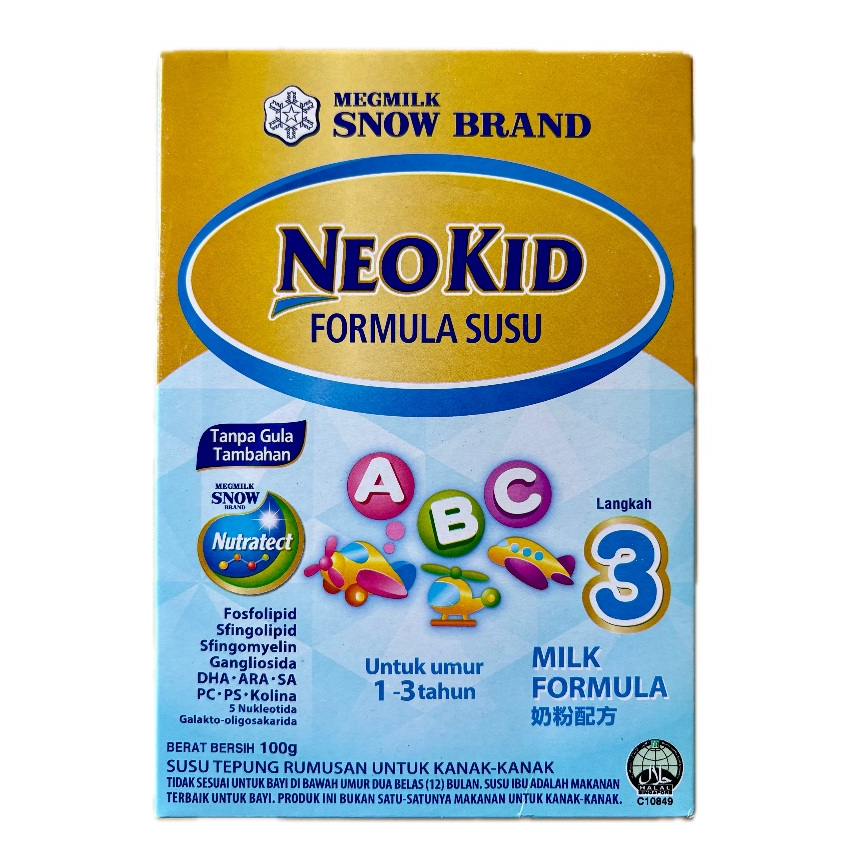 Snow Brand NeoKid Formula Susu Langkah 3 (100g) Exp: 07/2026 | Shopee ...