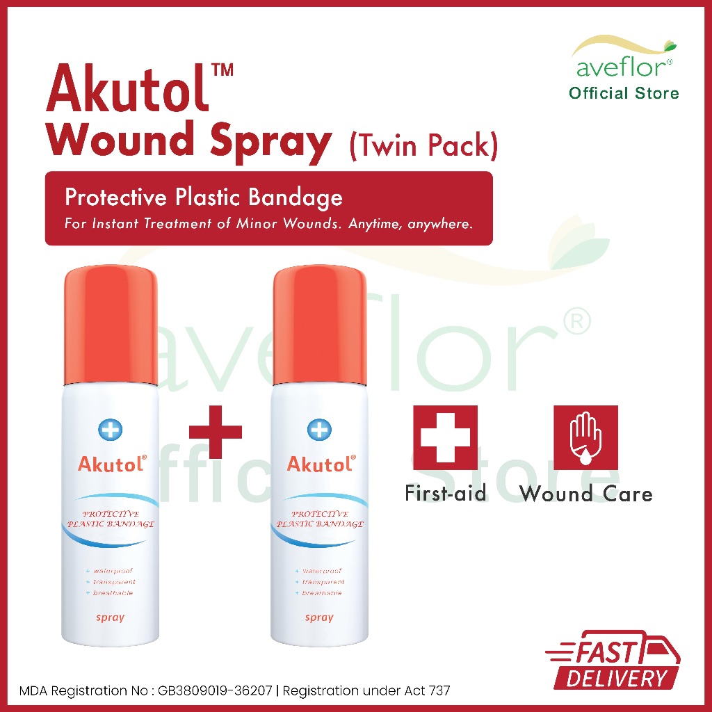 AKUTOL Spray Twin Pack (60ml x2) | Spray Luka Kalis Air | Protective ...