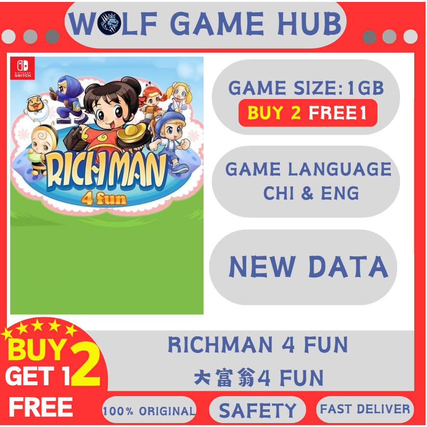 RichMan 4 Fun BUY 2 FREE 1 (Nintendo switch) Digital Game Download | Shopee Malaysia