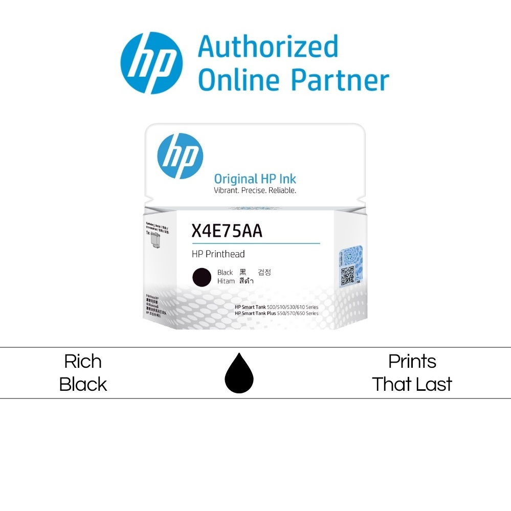 HP X4E75A Black Inktank Printhead | Shopee Malaysia
