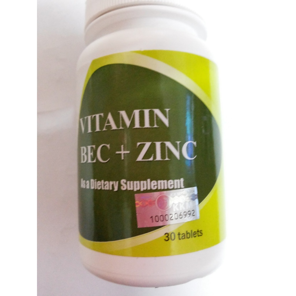 Vitamin BEC + Zinc 30's B Complex, Vitamin C, Vitamin E + Zinc [EXP ...