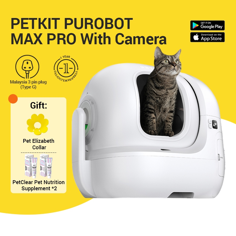PETKIT PUROBOT MAX PRO Self-Cleaning Cat Litter Box with Camera ...