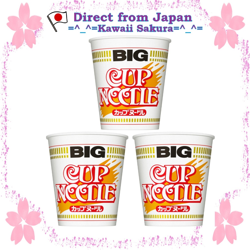 【Set of 3 Japanese-made】 BIG Cup Noodles Regular Nissin Foods【Direct ...