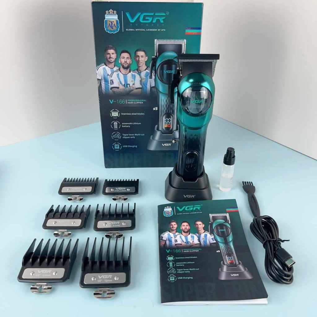 VGR V 166 Professional Adjustable Hair Trimmer Cordless Beard Hair Clipper Hair Cutting Machine ...