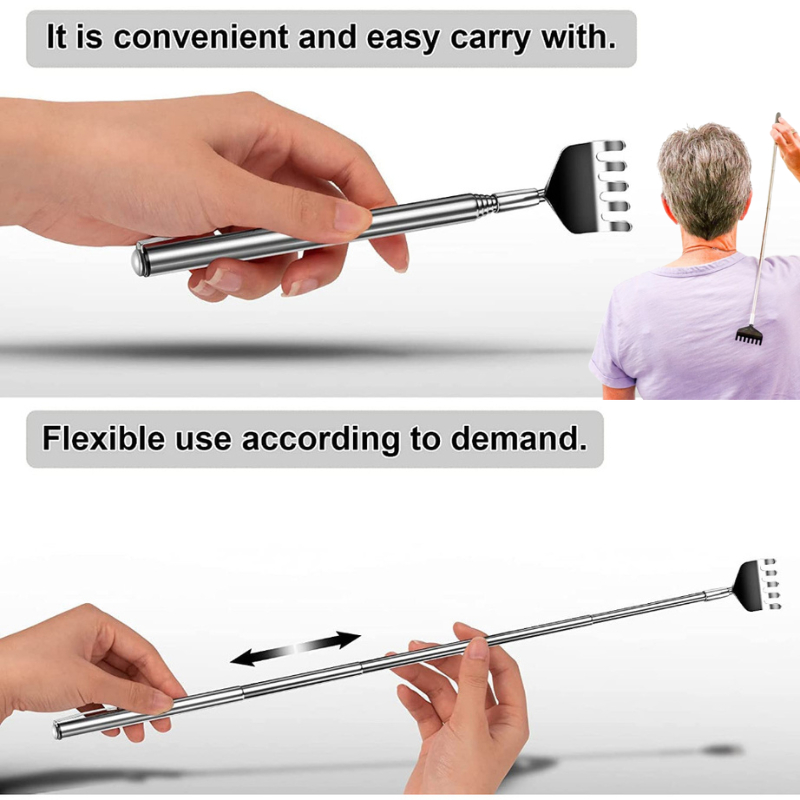 Stainless Steel Portable Adjustable Tickle Scratching Back Itching Back ...