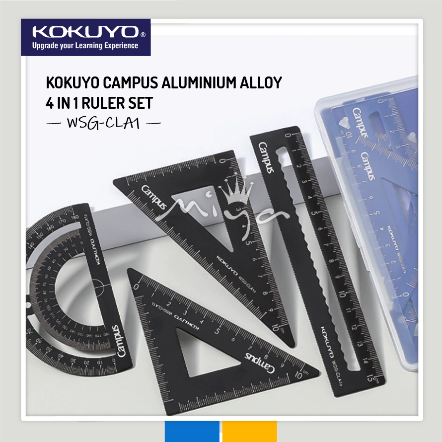 KOKUYO CAMPUS ALUMINIUM ALLOY 4 IN 1 RULER SET | Shopee Malaysia