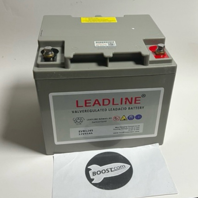 Leadline AGM Type EVR 1245 Valve Regulated Sealed Lead Acid Battery ...