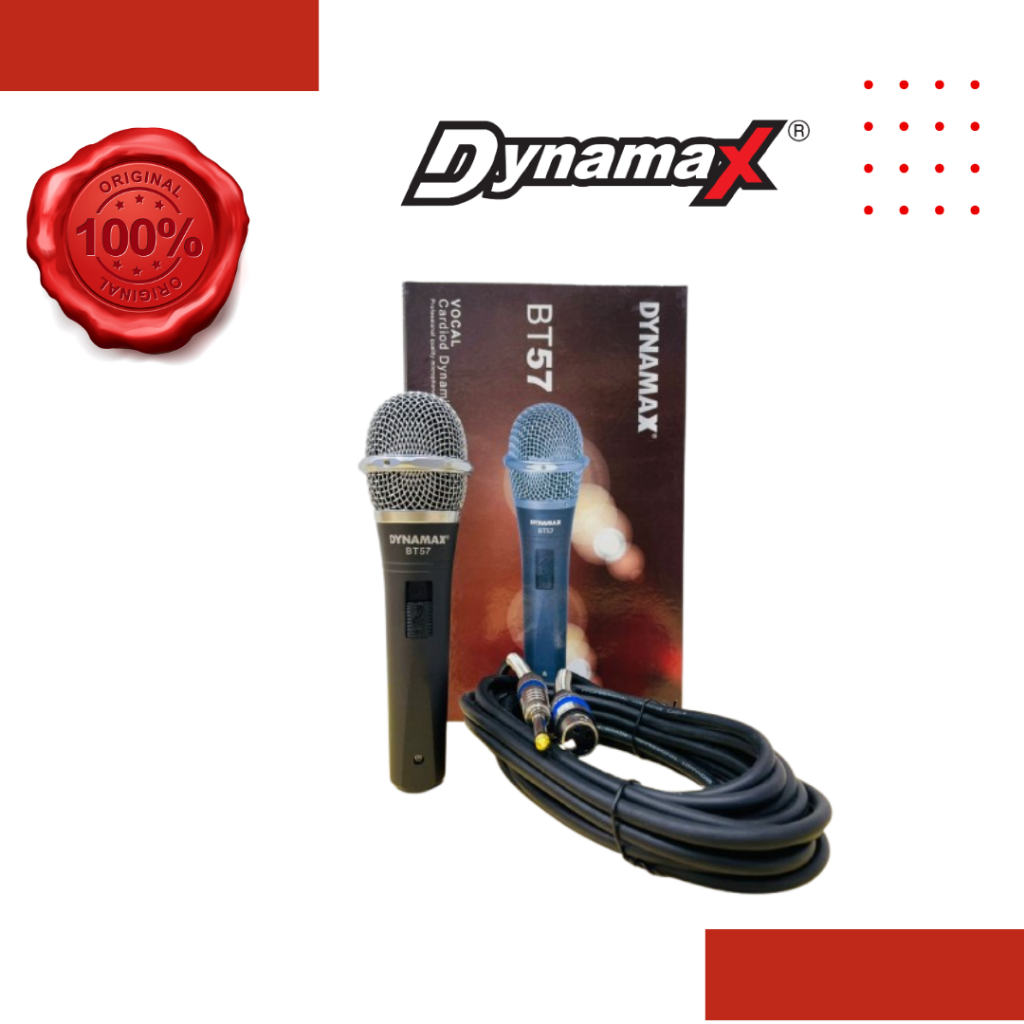 DYNAMAX BT57 Vocal Cardiod Dynamic Microphone | Shopee Malaysia