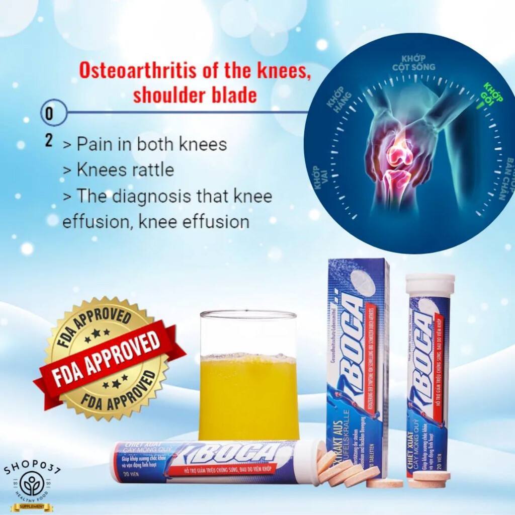 BUY 3 FREE 1 Boca Platinum Effervescent Tablets Bones And Joint Support ...